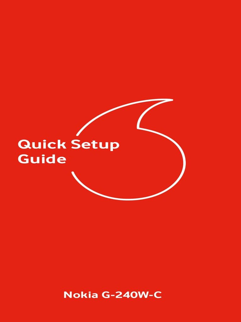 Quick Setup Guide: Nokia G-240W-C | PDF | Wi Fi | Usb