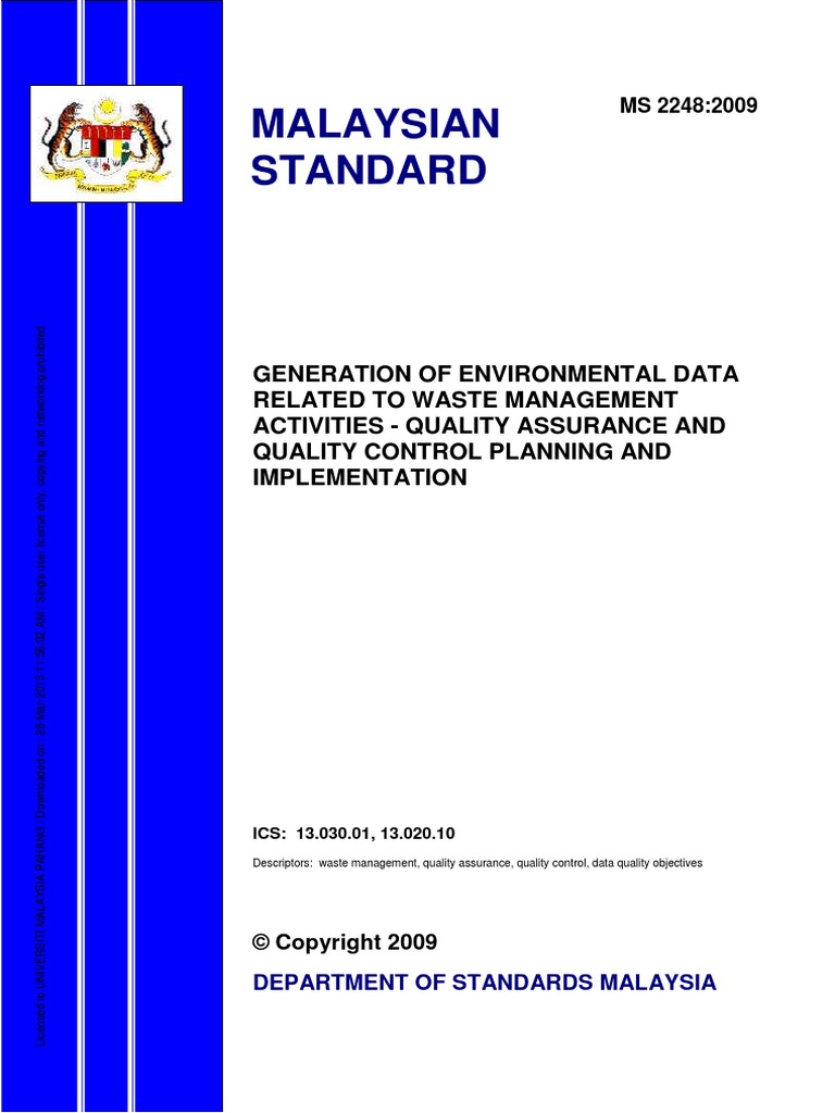 Malaysian Standard | PDF | Standardization | Malaysia