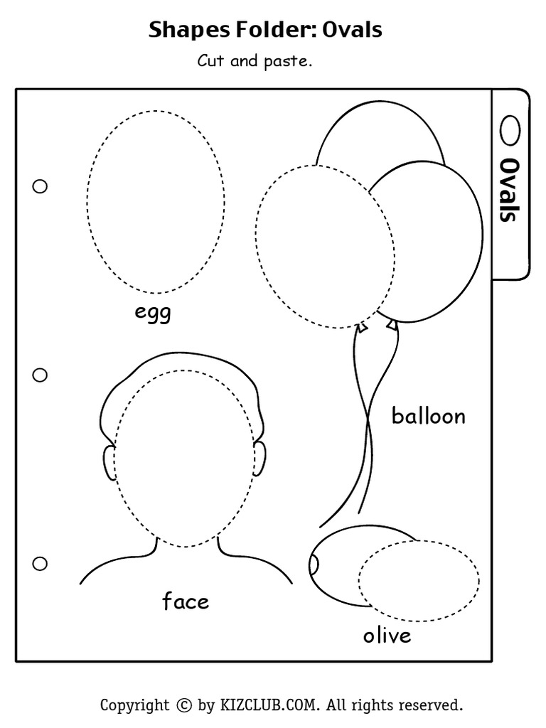 Ovals Cut and Paste Activity | PDF
