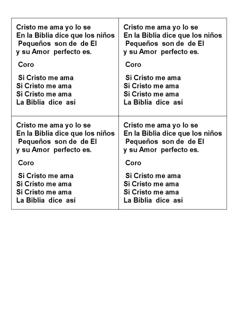 Cristo Me Ama Yo Lo Se | PDF