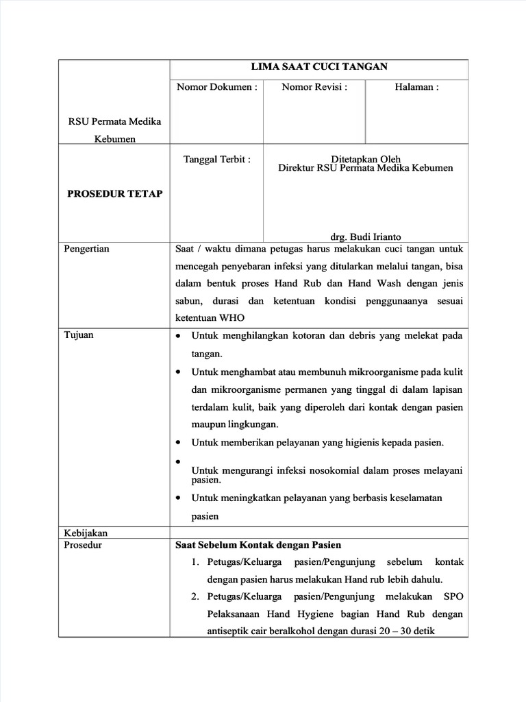 PDF Spo Lima Momen Cuci Tangan Compress | PDF PDF Spo Lima Momen Cuci Tangan Compress | PDF
