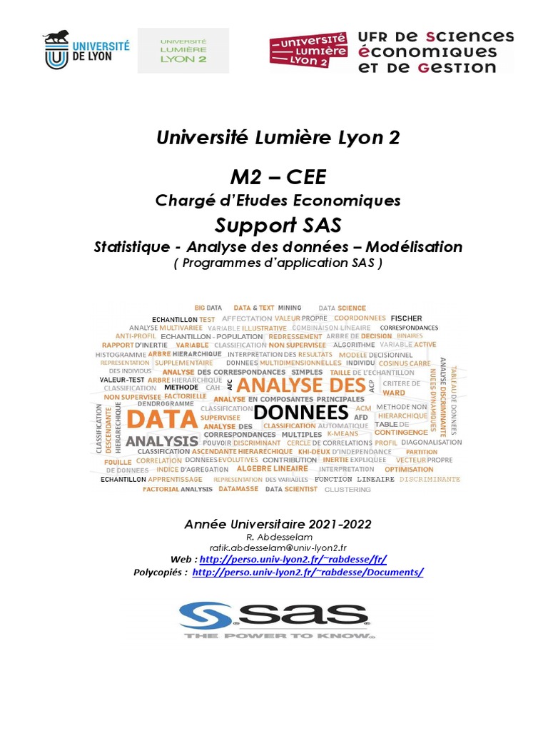 Support SAS | Descargar gratis PDF | Régression linéaire | Programme informatique