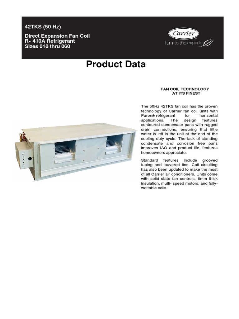 Ac Carrier DX Unit | PDF | Duct (Flow) | Electrical Wiring
