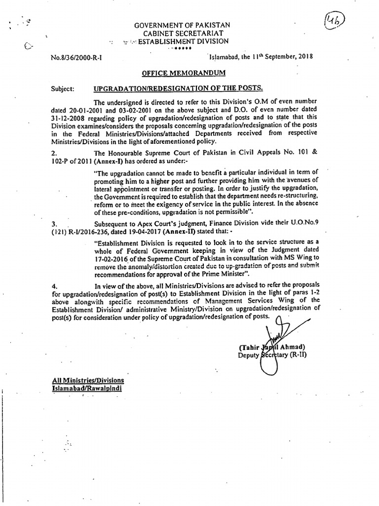 Upgradation Redesignation of The Posts | PDF | Government Of Pakistan ... Upgradation Redesignation of The Posts | PDF | Government Of Pakistan ...
