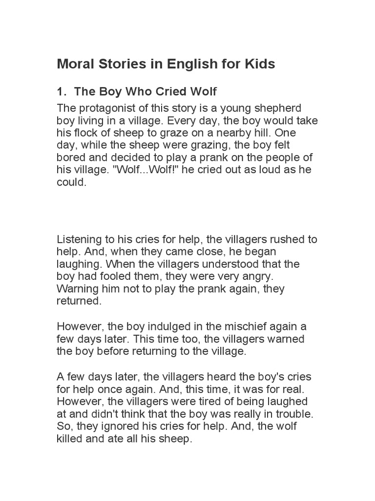 The Boy Who Cried Wolf | PDF