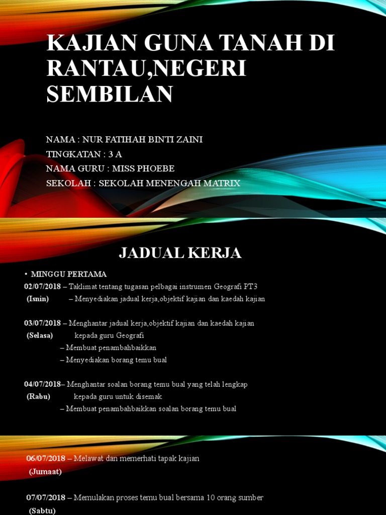 Kajian Guna Tanah Di Rantau, Negeri Sembilan | PDF