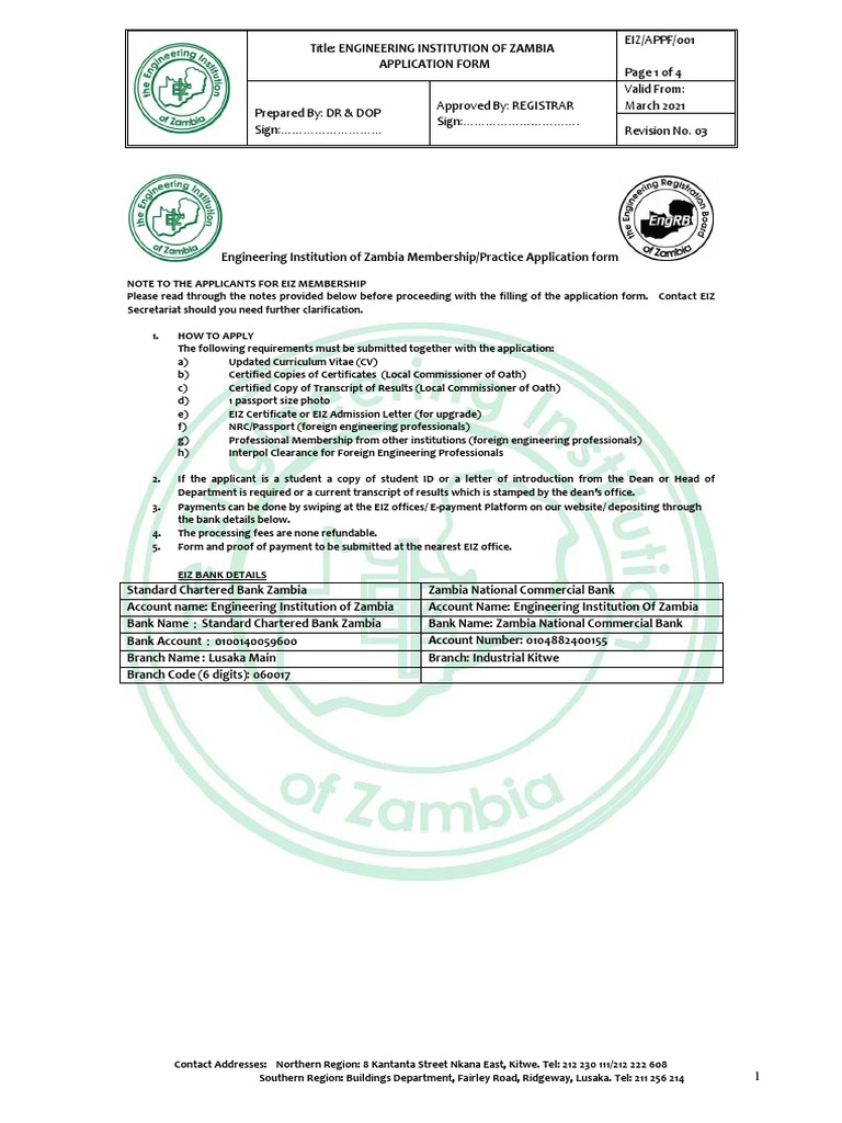 Individual Membership-EIZ Application Form-10 | PDF