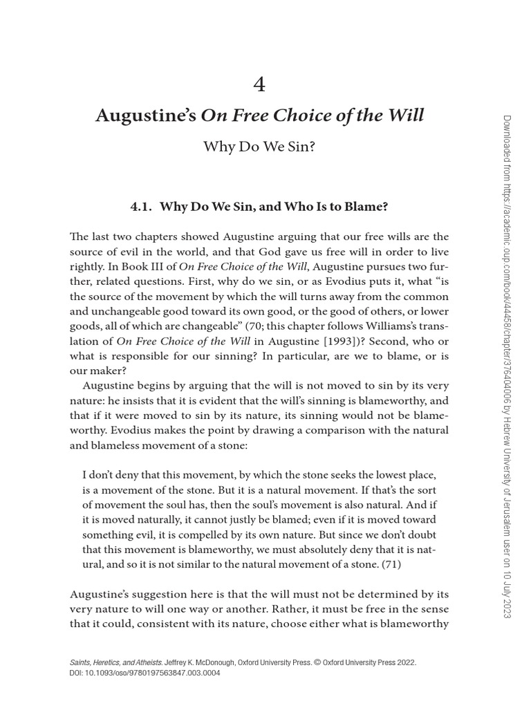 Oso 9780197563847 Chapter 4 | Download Free PDF | Predestination | Theology