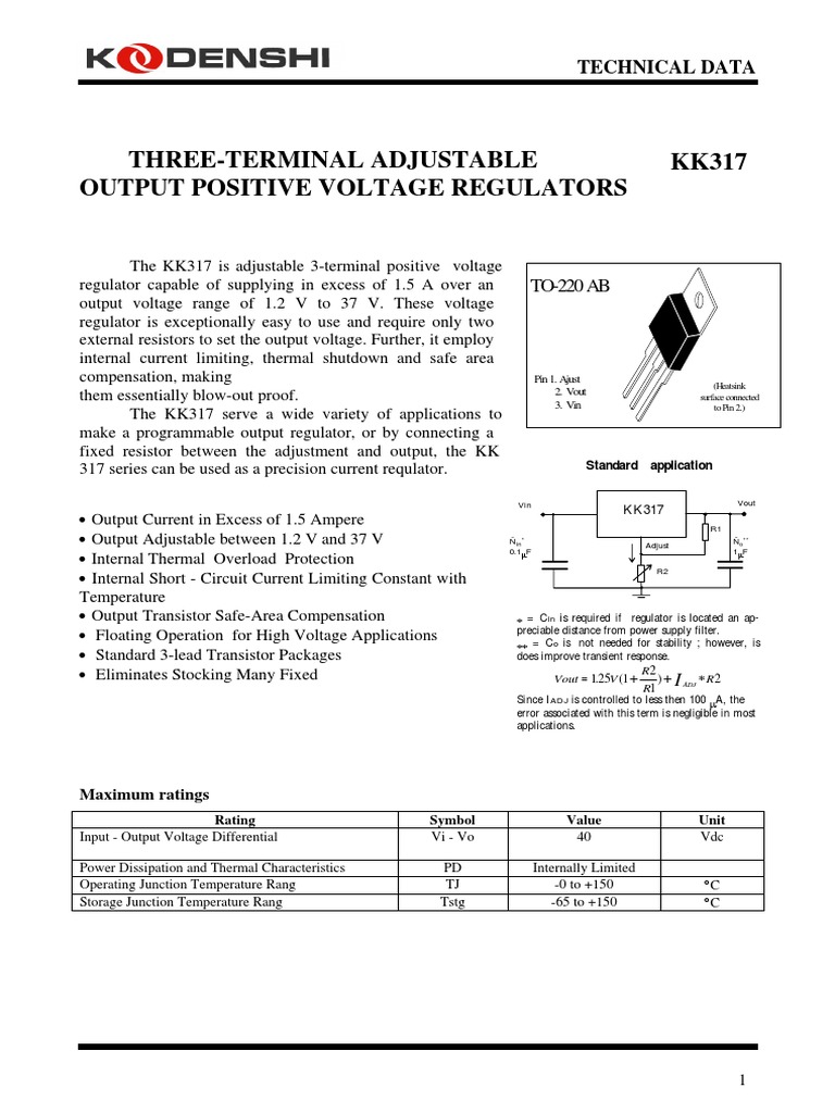 k317 - Regulador | PDF | Power Supply | Resistor