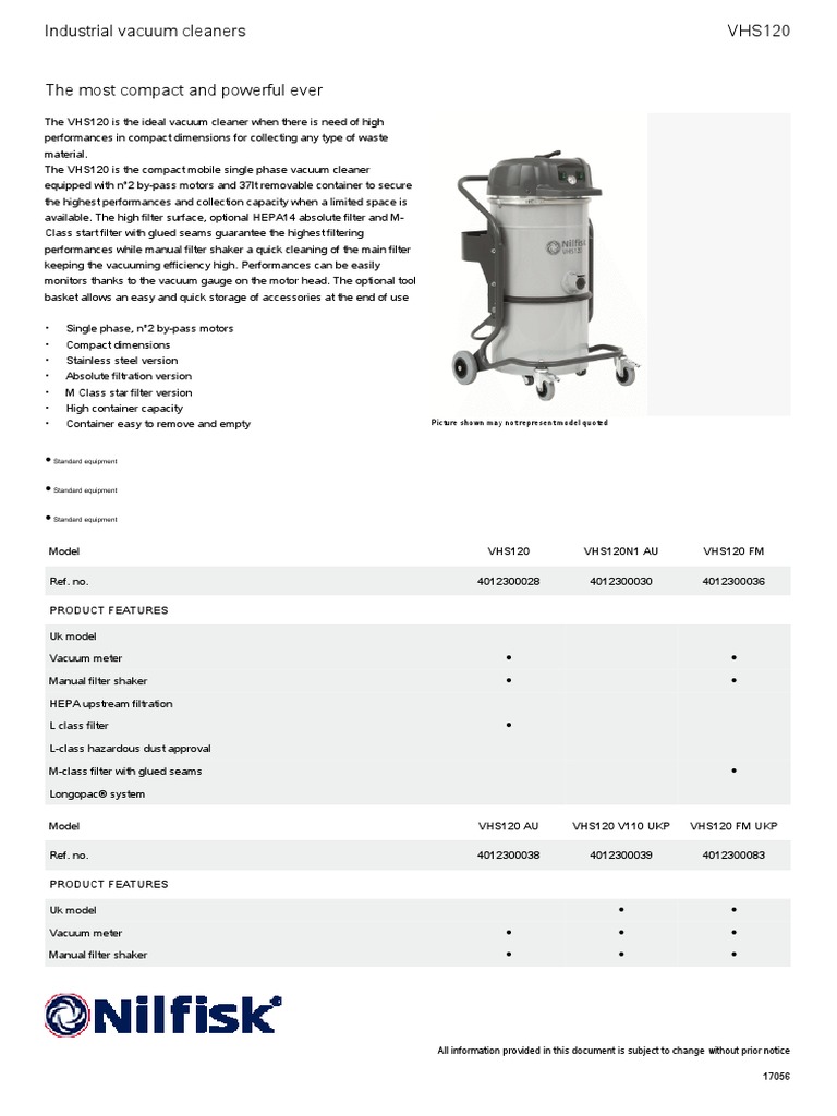 HTPJOD vhs120 | PDF | Vacuum Cleaner | Manufactured Goods