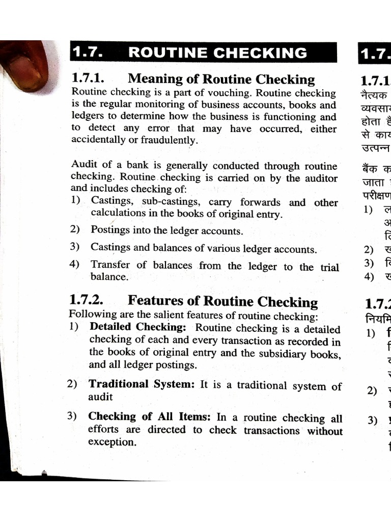 Test Checking and Routine Checking | PDF