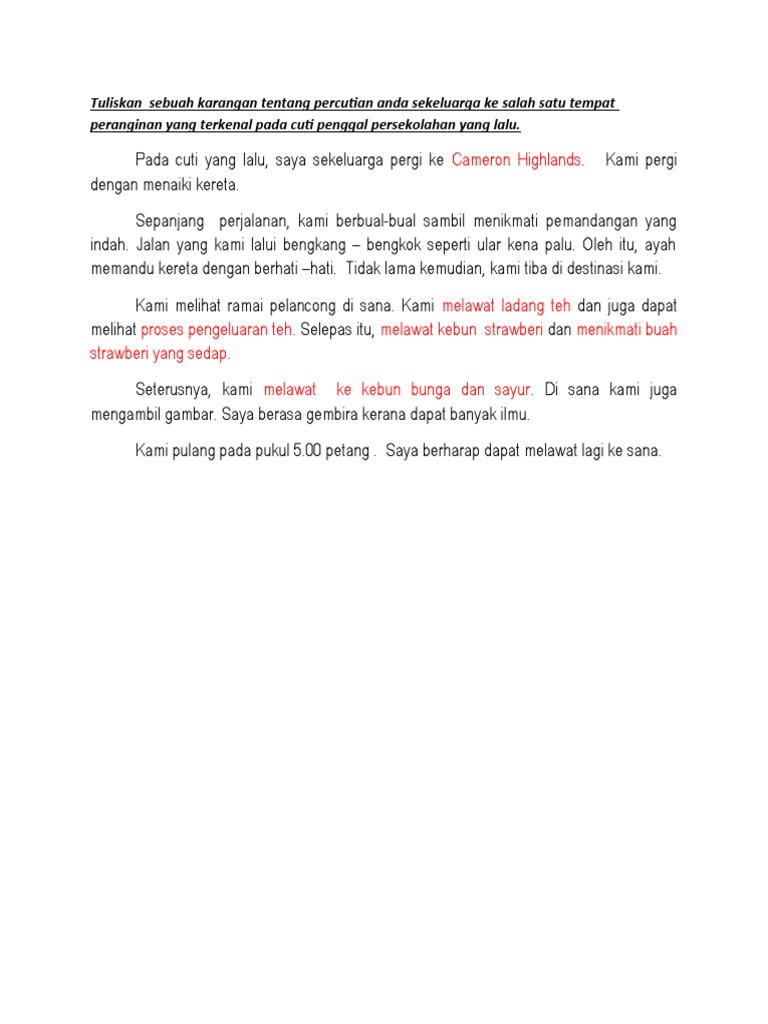 Percutian Keluarga ke Destinasi Menarik | PDF | Seni
