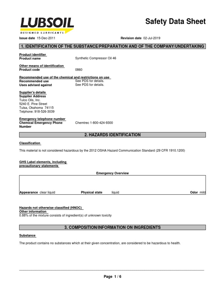 MSDS PN 451995 | PDF | Superfund | Personal Protective Equipment