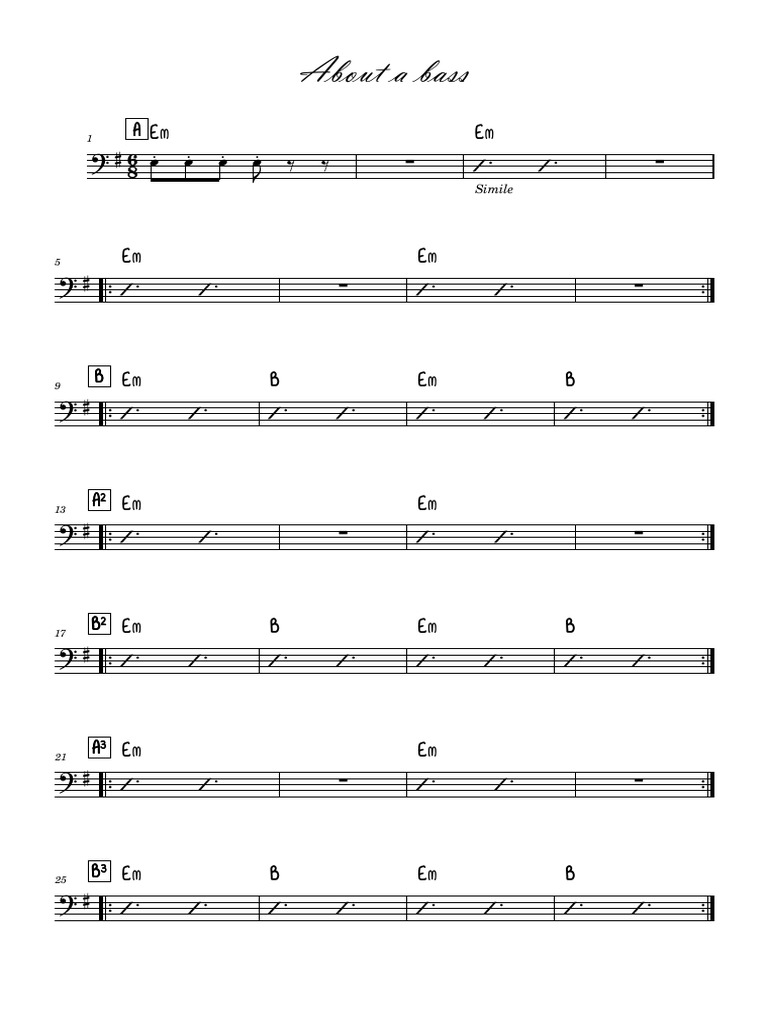 Fallin' - Bass Sheet | PDF