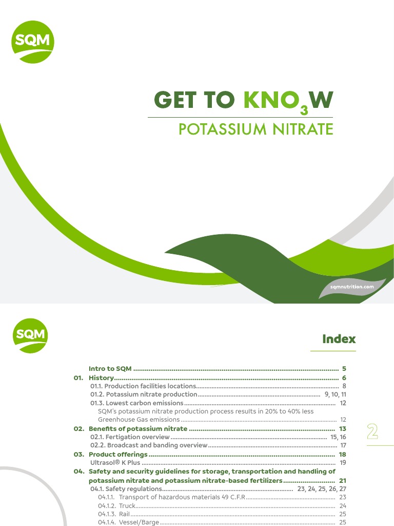 Get To Know Potassium Nitrate | PDF | Fertilizer | Plant Nutrition