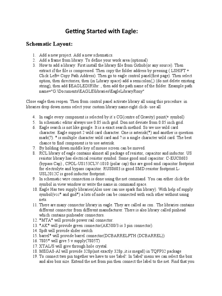 Getting Started With Eagle | PDF | Capacitor | Electronic Filter