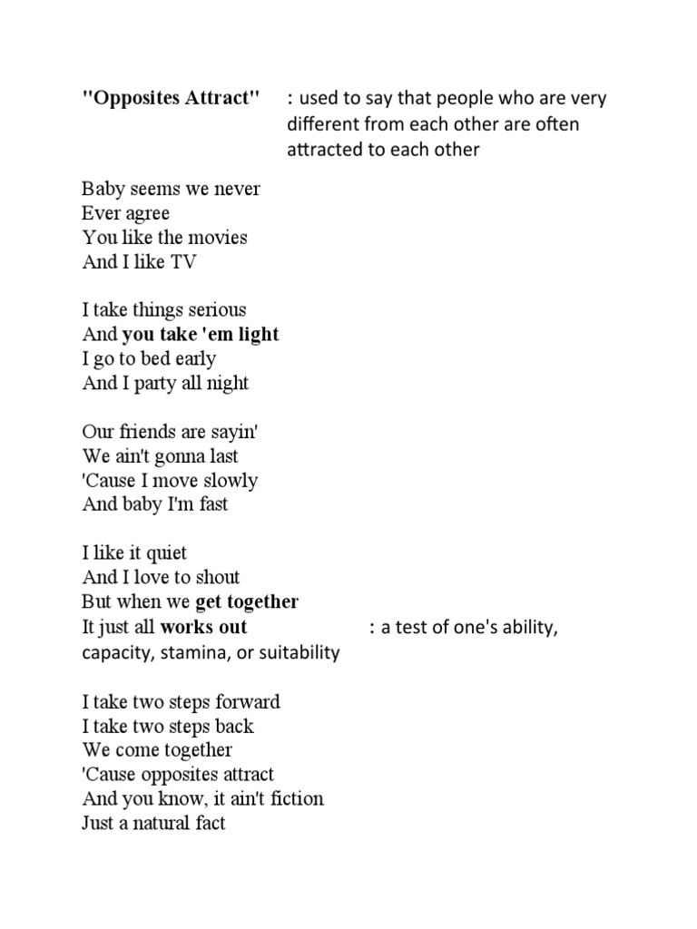 Opposites Attract | PDF