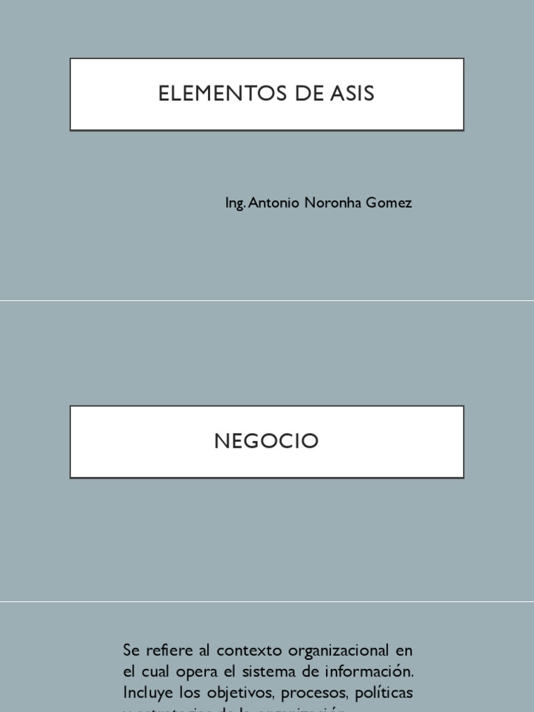 Elementos Clave de ASIS | PDF | Software de la aplicacion | Software