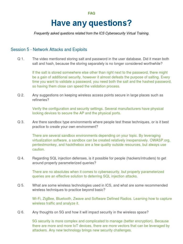 FAQ Final Session5 General | PDF | Security | Computer Security