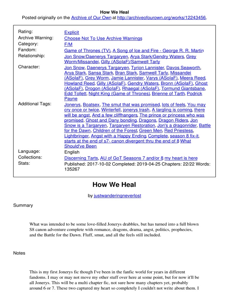 How We Heal | PDF | A Song Of Ice And Fire