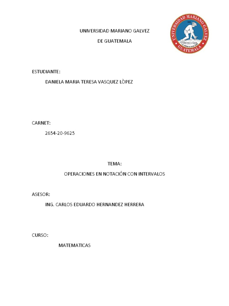 INTERVALOS | PDF | Intervalo (Matemáticas) | Álgebra abstracta