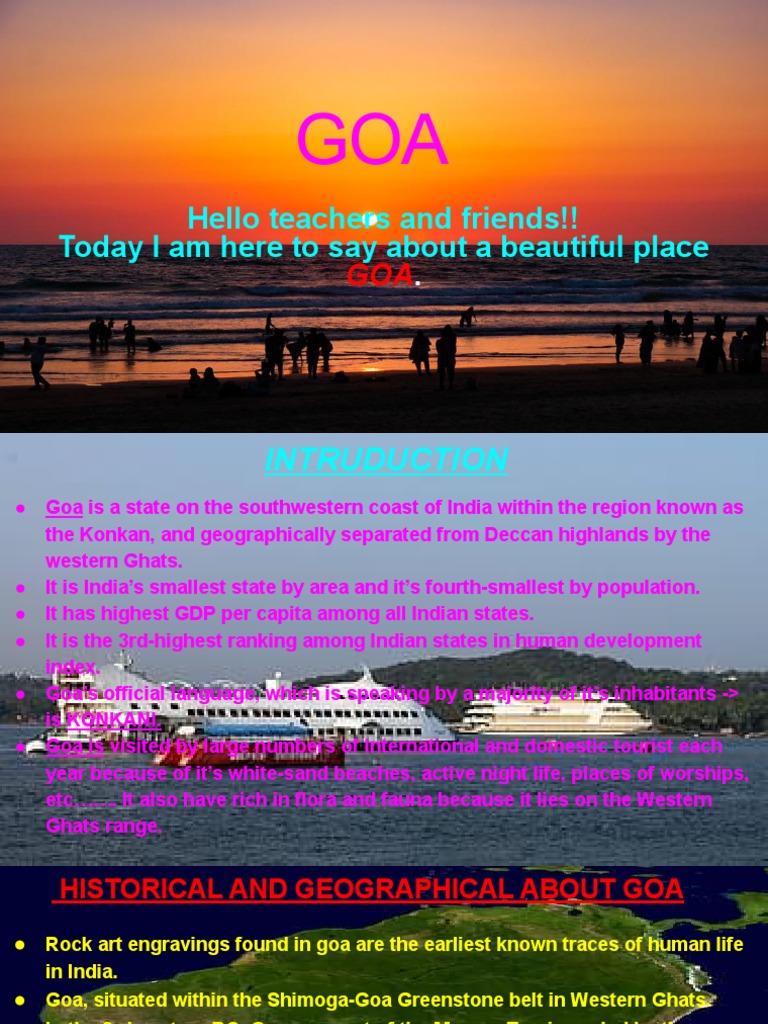 Presentation Based On Glimpses of India - GOA | PDF | Asia | South Asia
