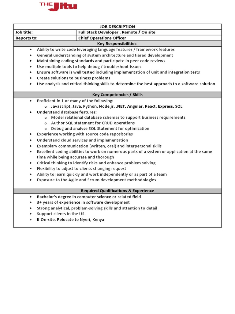Jd Full Stack Developer Pdf 