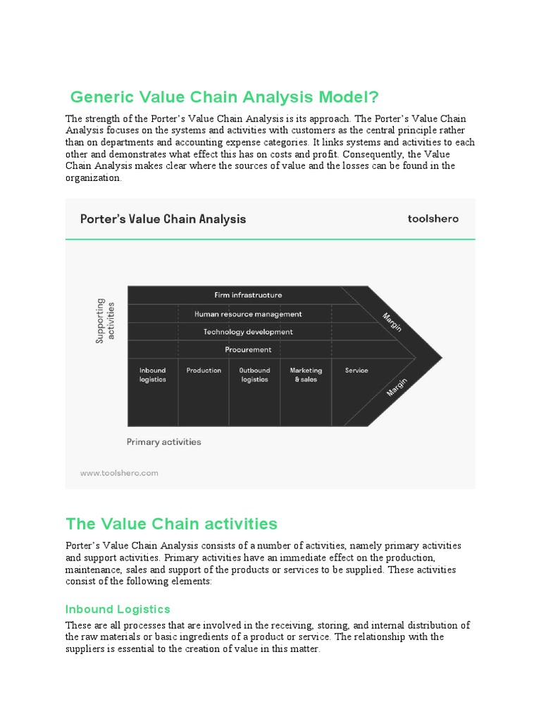 Generic Value Chain | PDF | Value Chain | Supply Chain