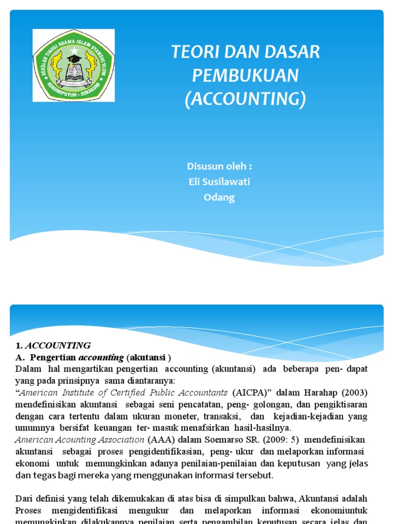 M Keuangan Teori Dan Dasar Pembukuan Accounting 4b Pdf