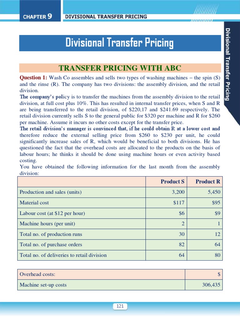 Divisional Transfer Pricing Analysis | PDF | Profit (Economics) | Cost