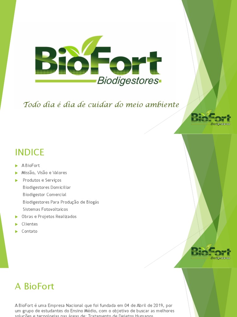 Portfolio BioFort Atualizado | PDF | Biogás | Águas residuais