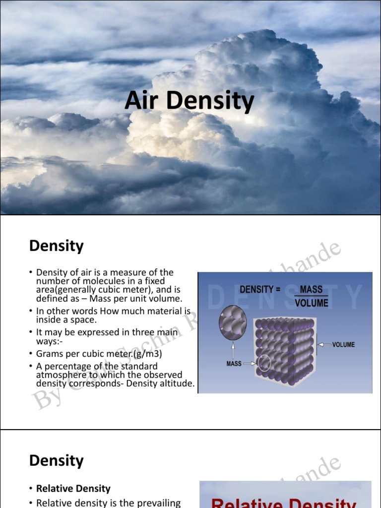 Air Density | PDF | Atmosphere Of Earth | Density