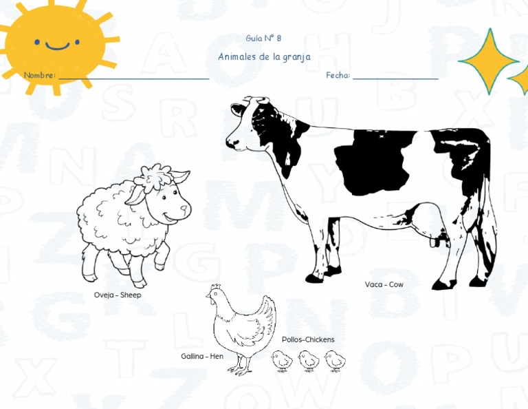 Guia 8 Animales De La Granja Ingles Pdf