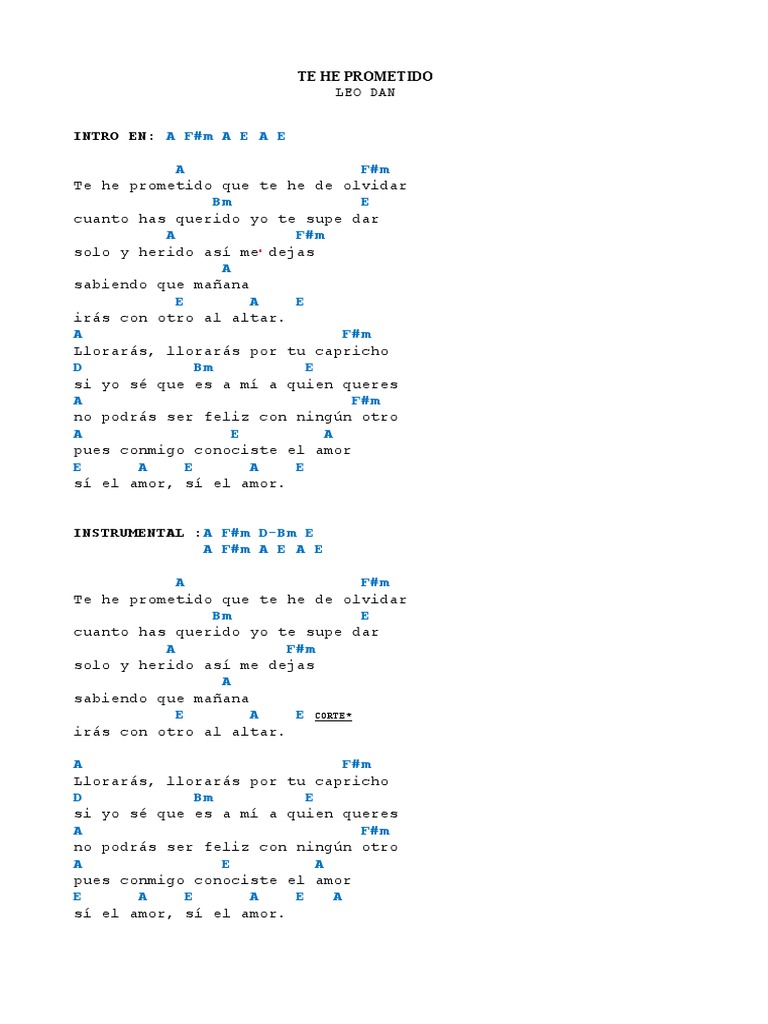 Te He Prometido | PDF