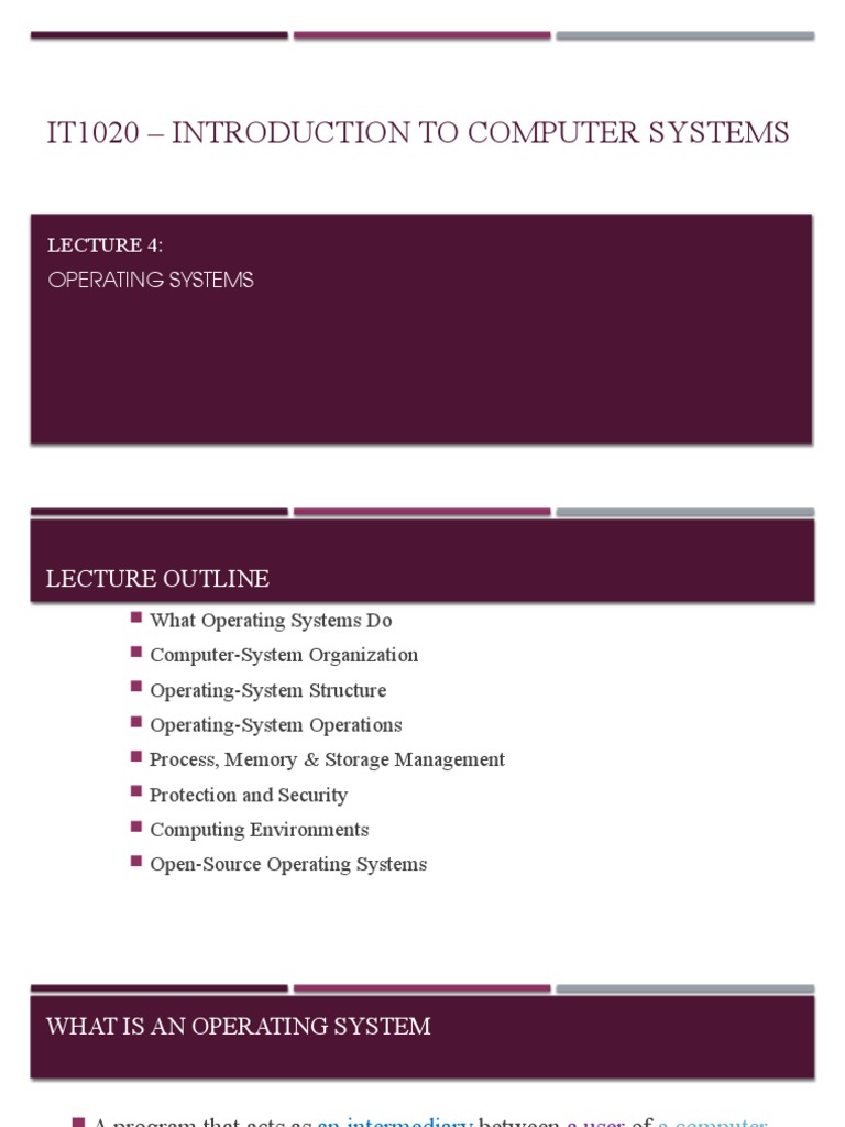 2022 S1 IT1020 Lecture 04 | PDF | Operating System | Cloud Computing 2022 S1 IT1020 Lecture 04 | PDF | Operating System | Cloud Computing