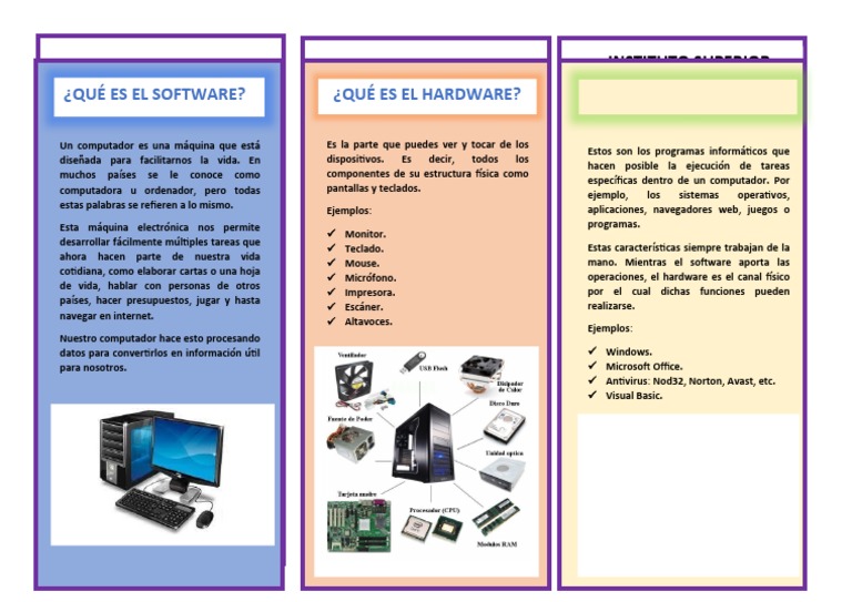 Word - Tríptico | PDF | Hardware de la computadora | Informática
