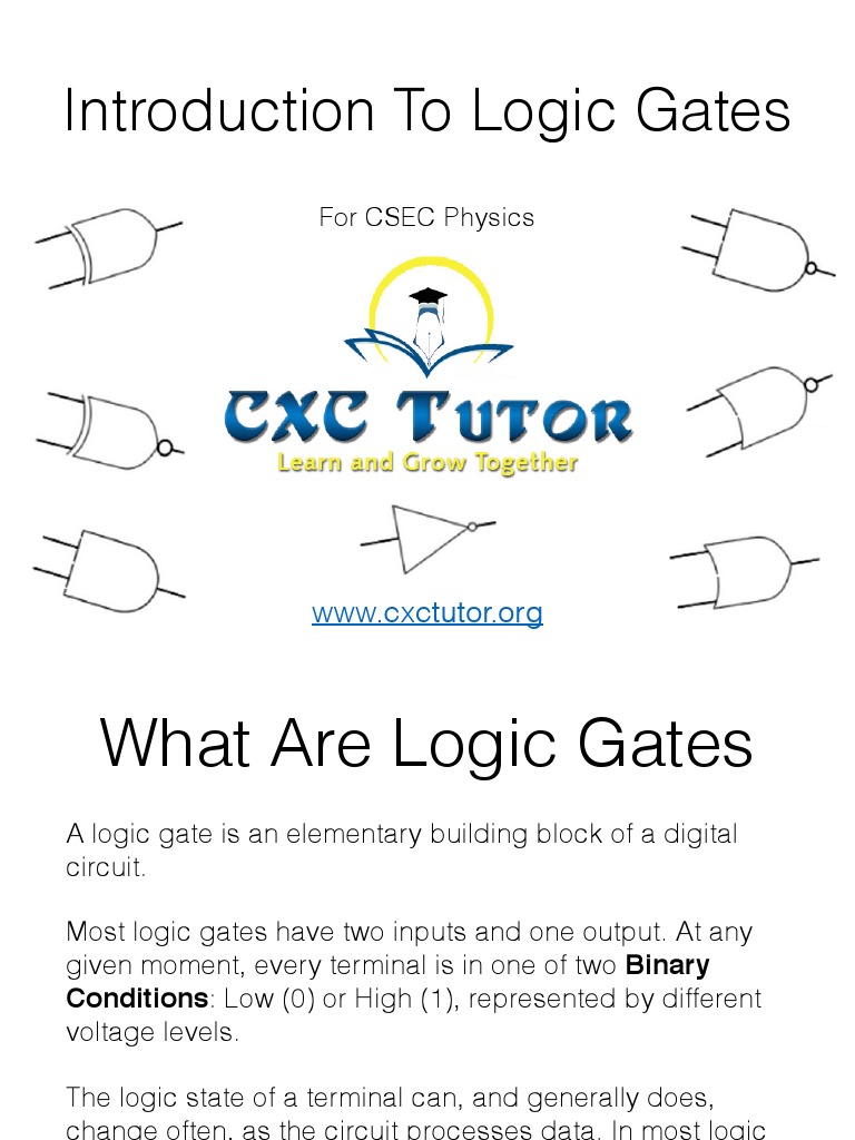 Dokumen - Tips - Csec Physics Review Introduction To Logic Gates | PDF ...