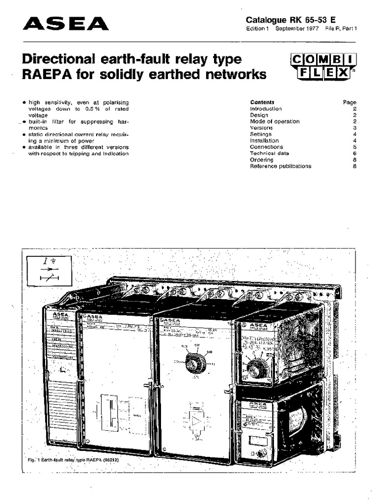 RK65-53E en RAEPA Directional Earth-Fault Relay | PDF