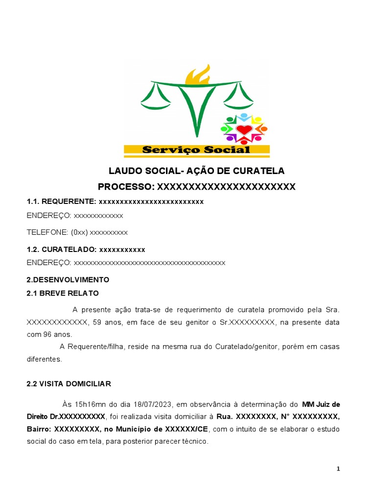 Laudo Social de Curatela | PDF