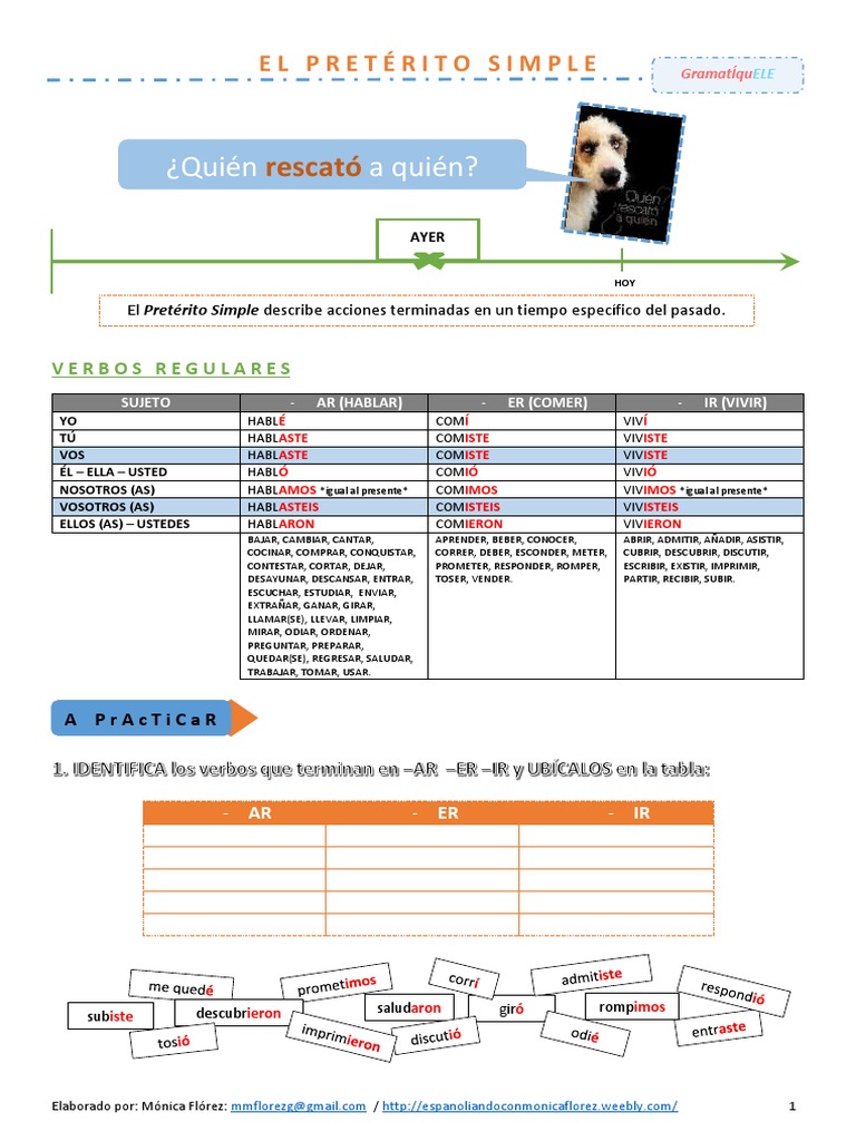Gramatiquele Práctica Preterito Simple | PDF