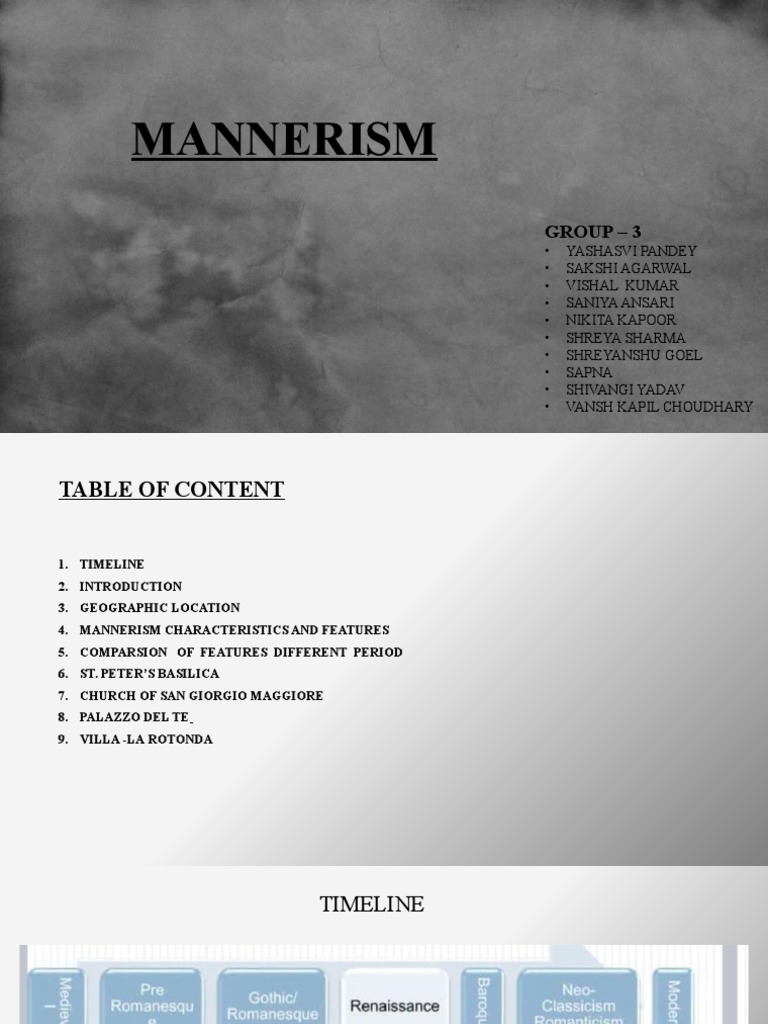 History Mannerism PPT (1) Final | PDF | Architectural Elements ...