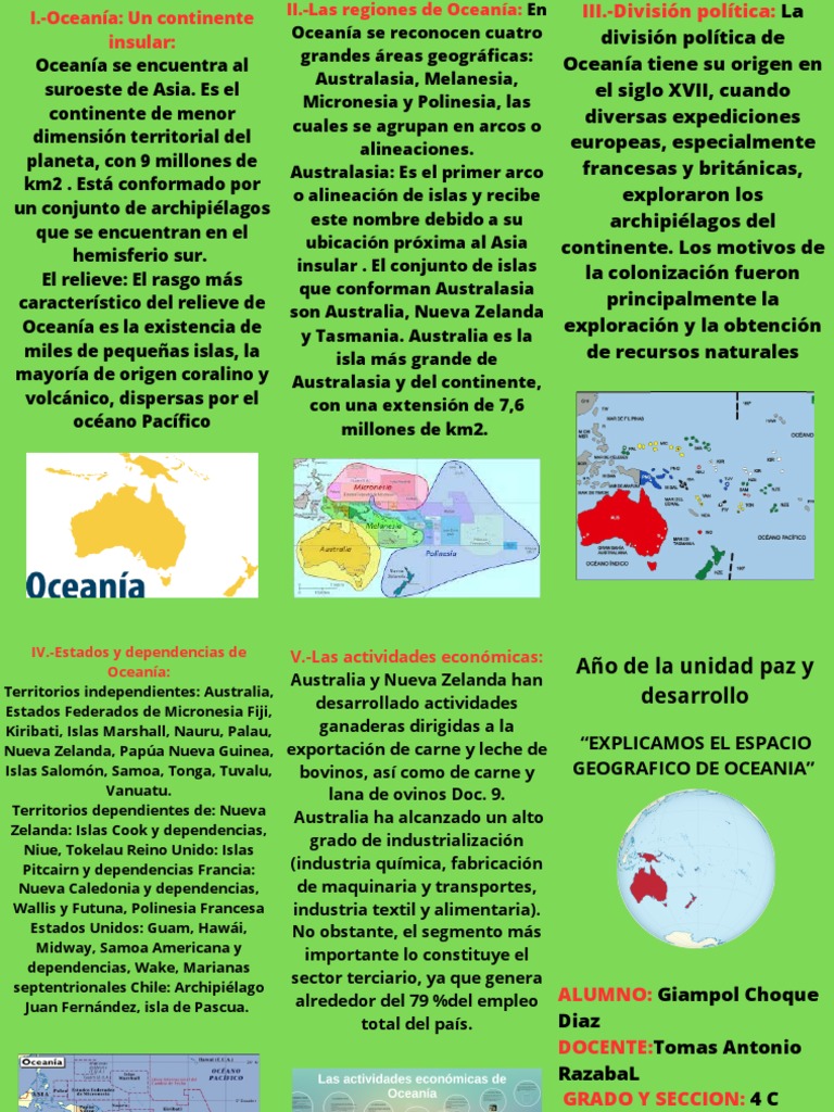 Geografía y economía de Oceanía | PDF | Oceanía | Polinesia