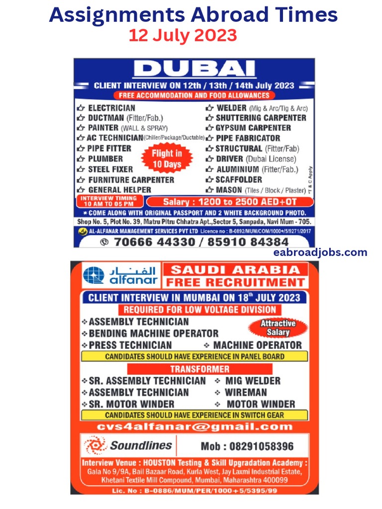 Assignment abroad times | PDF