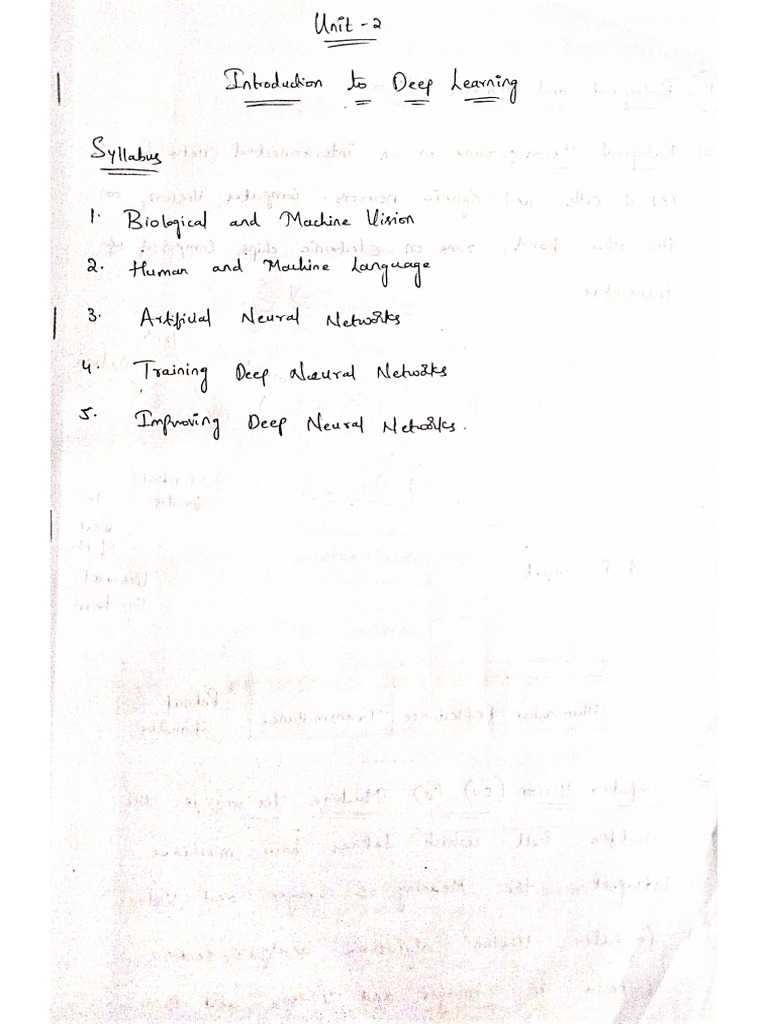 Deep Learning Unit - 2 | PDF