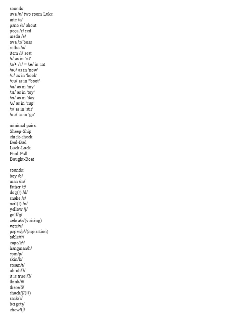 Word Lists For English Learning of Brazilian Students | PDF | Language ...