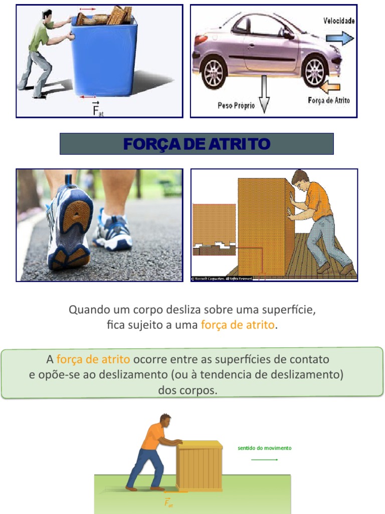Força de Atrito - Slides | PDF | Atrito | Força