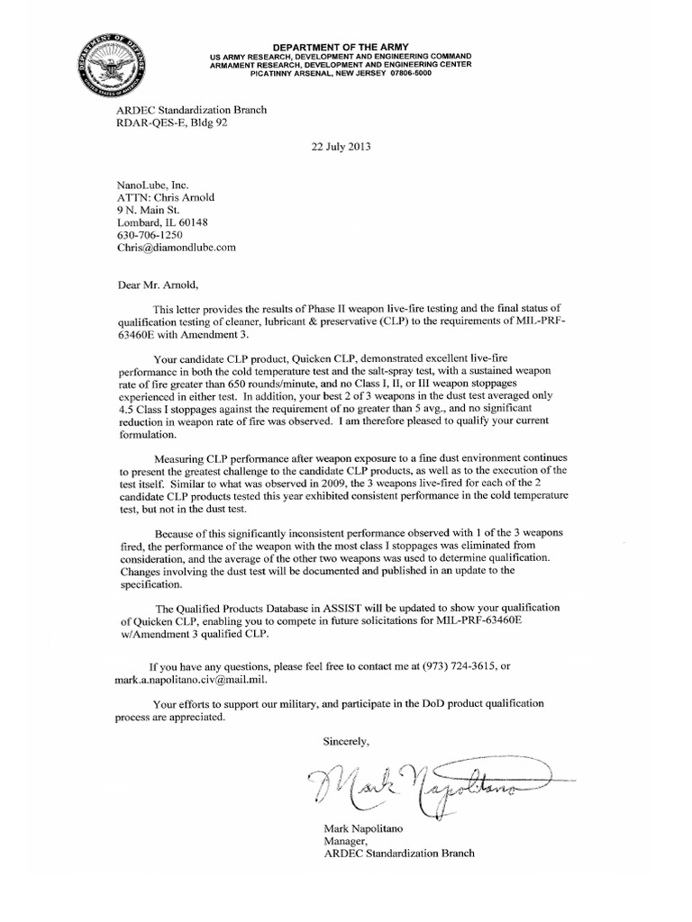 DoD Pass Letter | PDF