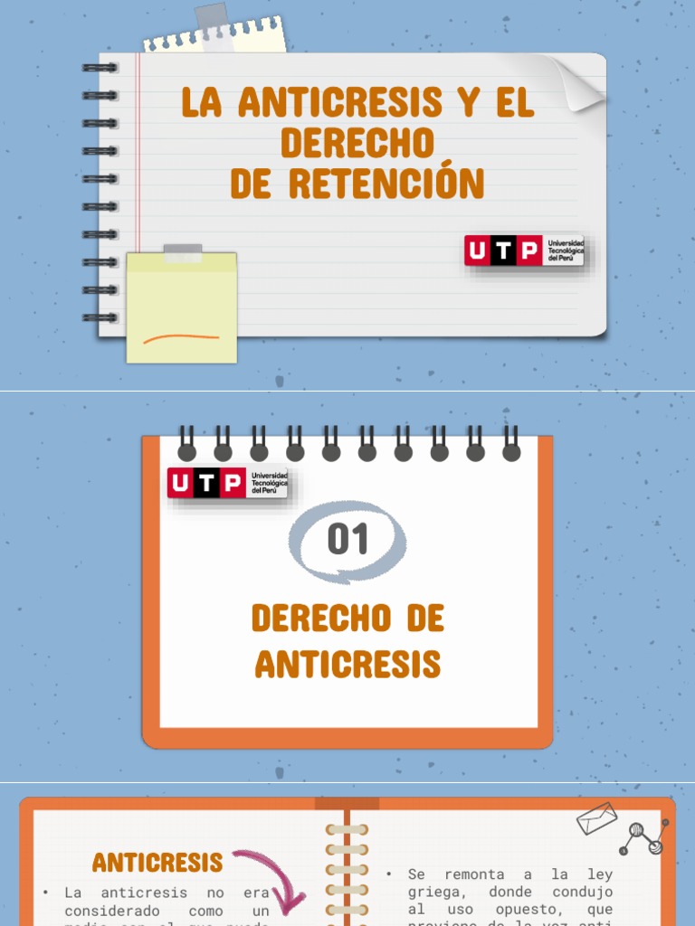 S15 - La anticresis y el derecho de retención | PDF | Propiedad | Justicia