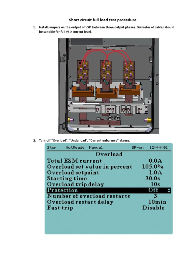 Short Circuit Full Load Test Procedure | PDF