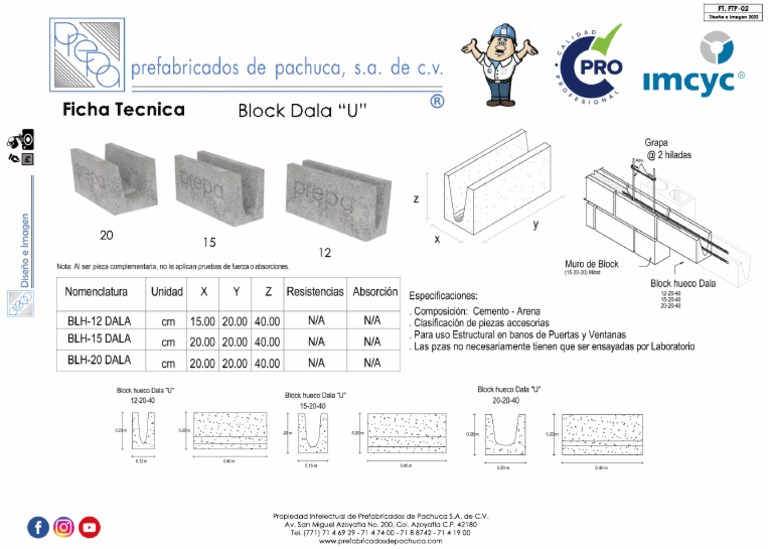 Assets Fichas Tecnicas Block Dalas | PDF
